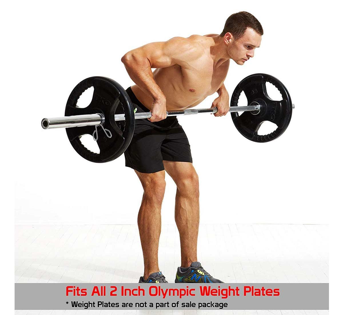 Dolphy 7 Feet Olympic Straight Barbell Rod With Spring Collar - Max ...